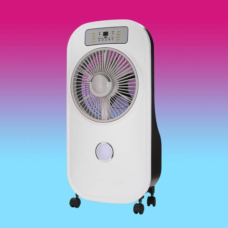 Akari ARMF-12 12" Rechargeable Mist Fan AC/DC w/ LED & Remote Control ...